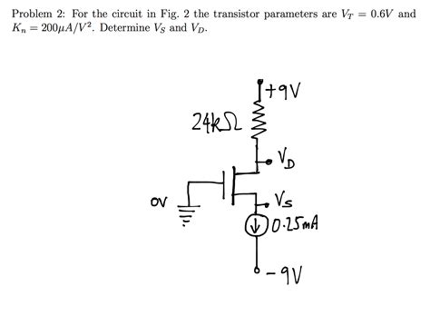 Solved For The Circuit In Fig The Transistor Parameters Chegg