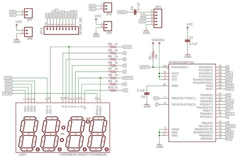 7 Segment Display Atmega Red Com 11441 Proto Pic