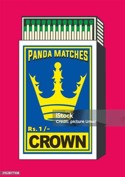 왕관 코로넷 보석 코로넷 왕관 티아라 관상 타지 또는 사키는 성냥갑의 오일 램프 그림입니다 빈티지 골동품 성냥갑 포장 디자인입니다 복고풍 스타일 포장 구식 상자를 엽니다