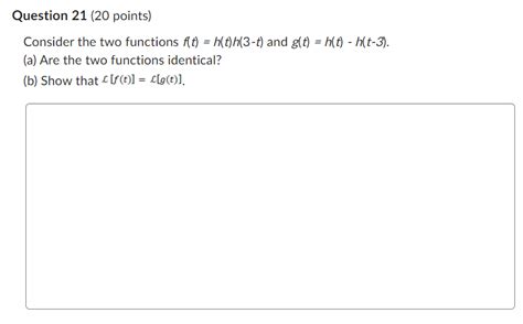 Solved Consider The Two Functions F T H T H T And Chegg