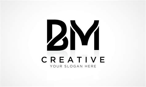 Bm Letter Logo Design Vector Template Alphabet Initial Letter Bm Logo