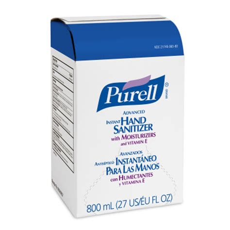 Gojo Purell Advanced Hand Sanitizer Gel 800 Ml Refill Bag In Box