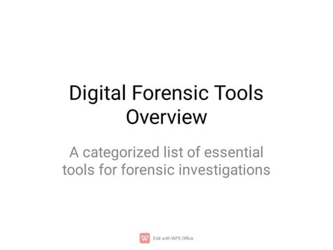 Digital Forensic Tools Technologies For Beginners Pdf