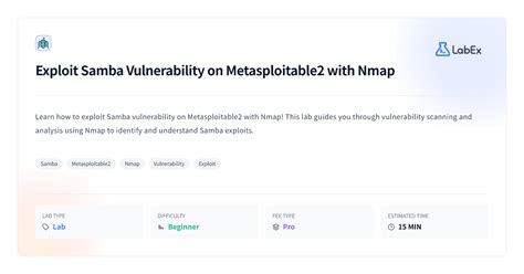 exploit samba vulnerability on metasploitable2 with nmap labex