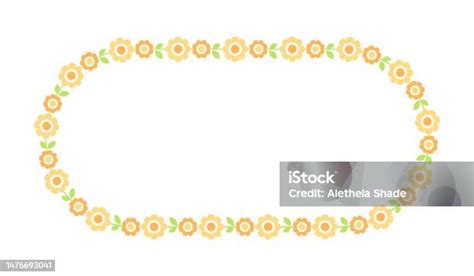 귀여운 둥근 타원형 꽃 프레임 테두리 청첩장 및 생일 카드에 딱 맞는 간단한 최소한의 꽃 화환 배열 결혼식에 대한 스톡 벡터 아트 및 기타 이미지 Istock