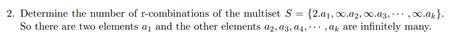 Solved Determine The Number Of R Combinations Of The Chegg