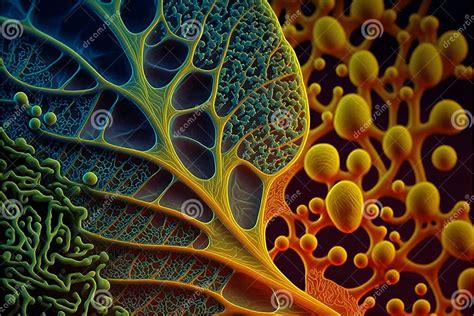 Abstract Biological Close Up Full Frame Macro Background Neural