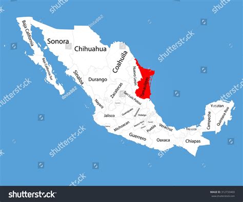 Tamaulipas Mexico Map Tamaulipas State Road And Tourist Map Mexico