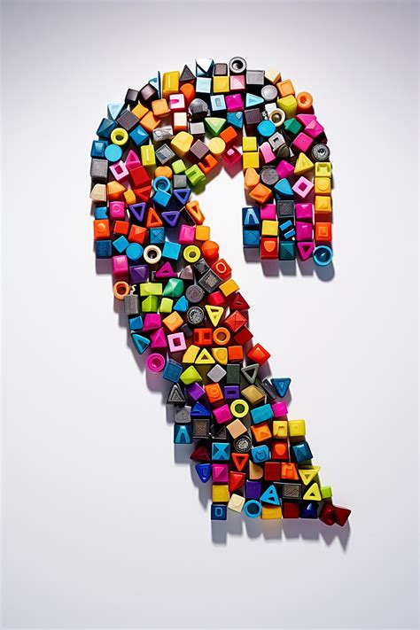 Colorful Letters Arranged In A Large Question Mark Shape Background