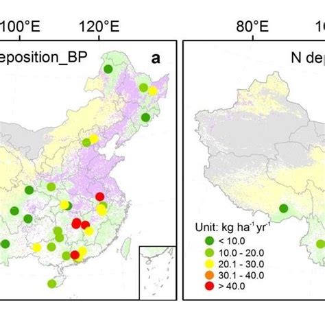 Spatial Patterns Of N P Ratios In A Bulk Precipitation Bp And B
