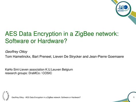 Pdf Aes Data Encryption In A Zigbee Network Software Or Hardware
