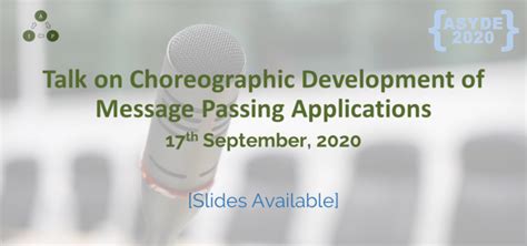 Talk On Choreographic Development Of Message Passing Applications Slides Available Behapi