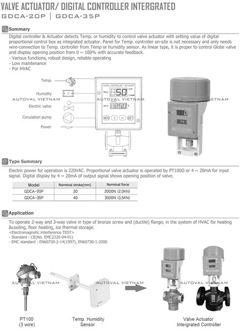 Van điều Khiển Nhiệt độ Gdca Ginice Hàn Quốc Pt100 4~20ma