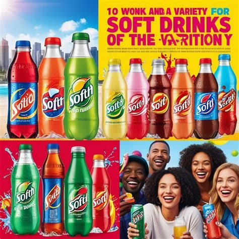 Realistic Soft Drink Advertisement Text Soft Drinks Soda Poster