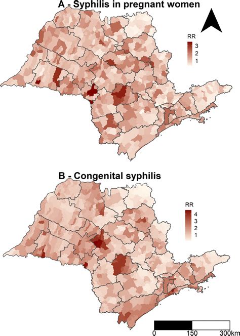 Posterior Mean Spatial Relative Risks For The Combined Unstructured
