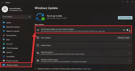 Enable Get The Latest Updates As Soon As Theyre Available In Windows 11