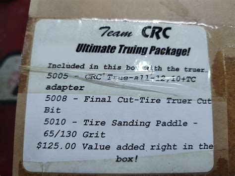 Crc Ultimate Automatic Tire Truer Package R C Tech Forums