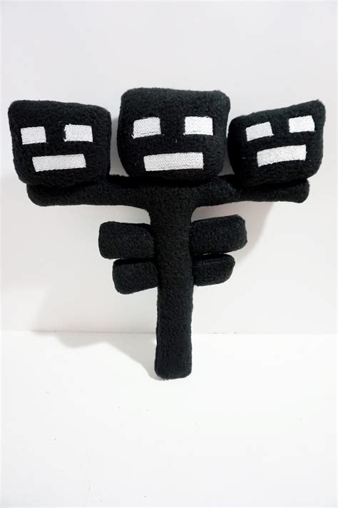 Wither Plush Inspired By Minecraft Unofficial Etsy