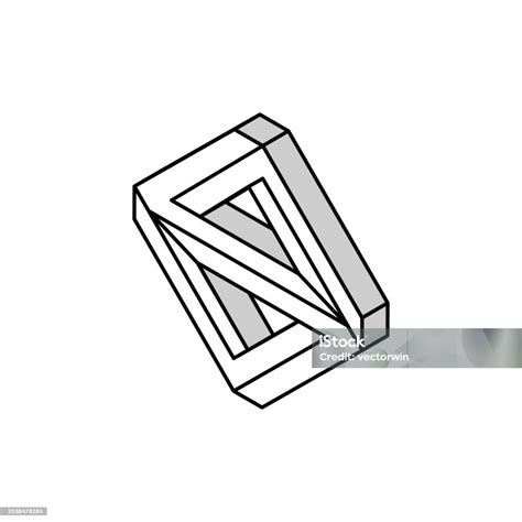 3d 불가능한 기하학적 모양 아이소 메트릭 아이콘 벡터 일러스트 레이 션 0명에 대한 스톡 벡터 아트 및 기타 이미지 0명