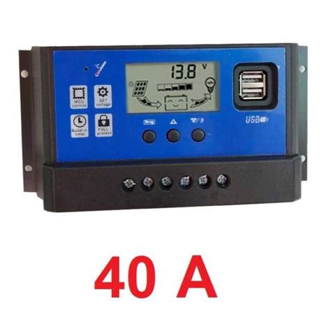 Solar Charge Controller LCD LED Display Solar Cell PWM 12V 24V 10A 20A 30A 50A USB Panel Tenaga