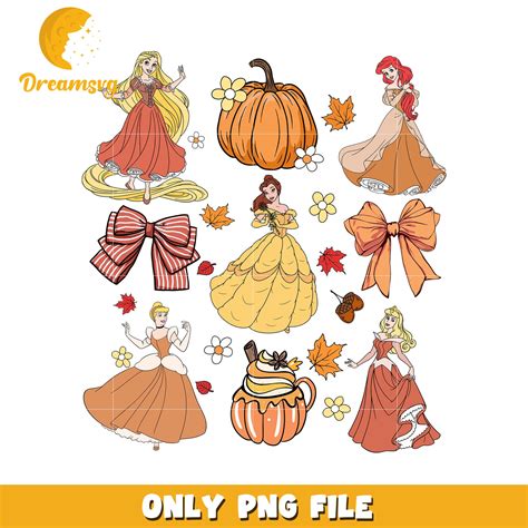 Autumn Princesses Png Clipart Dreamsvg Store