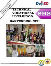 Guide To Bartending NCII Operating The Bar Procedures Course Hero