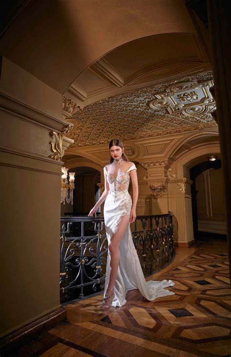 Naughty Wedding High Slit Sexy Wedding Dressreception Dress For