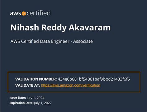 Nihash Reddy Akavaram On Linkedin Aws Awscertified Dataengineering Cloudcomputing