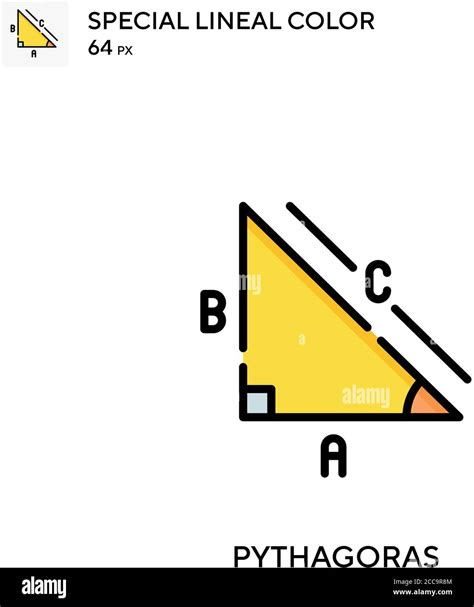 Pythagoras Special Lineal Color Vector Icon Illustration Symbol Design Template For Web Mobile