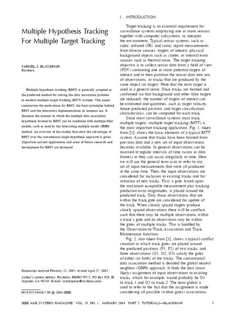 Hypothesis Tracking Pdf Download Free Pdf Kalman Filter Hypothesis