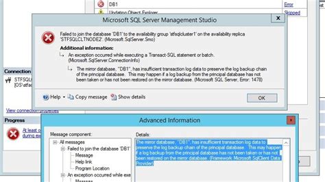 Sql Server Cluster Fix The Problem Cannot Joining The Database To The