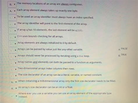 Solved The Memory Locations Of An Array Are Always