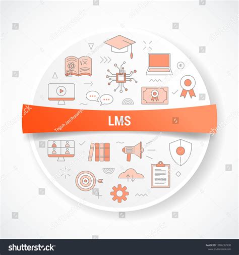 Lms Learning Management System Concept Icon Stock Vector Royalty Free 1909222930 Shutterstock