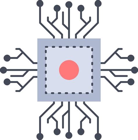 Chip Cpu Microchip Processor Technology Flat Color Icon Vector 19176554