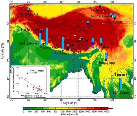 Black Carbon Concentrations µg M −3 Measured At 15 Sampling Sites In Download Scientific
