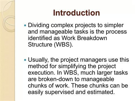 Work Breakdown Structure Ppt PPTX