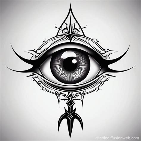 Gothic Tattoo Design With Eyes And Blades Stable Diffusion Online