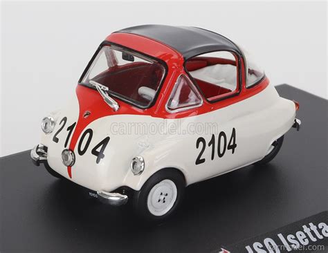 Edicola Mmc017 Scala 143 Iso Isetta N 2104 Mille Miglia 1954 White Red