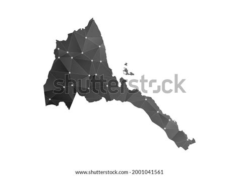 Vector Map Eritrea Black Polygonal Style Stock Vector Royalty Free 2001041561 Shutterstock