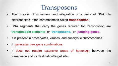 Transposons Types And Transposition Pptx