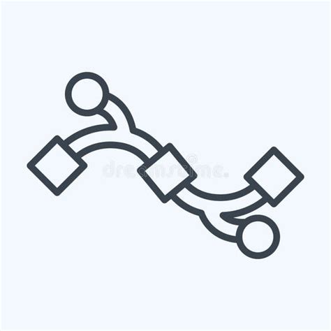 Icon Bezier Curve Related To Graphic Design Tools Symbol Line Style Simple Design Editable