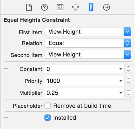 Ios How To Make One Items Position Equal To Another Items Height In