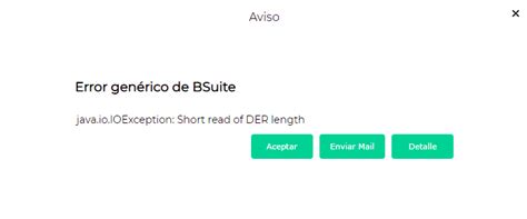 error al obtener cae coe error genérico bsuite ioexception