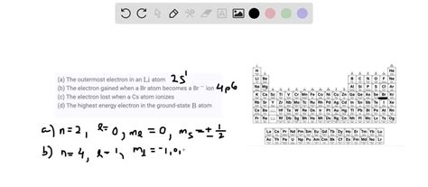 Solved Part B Identify The Sets Of Quantum Numbers That Describe All