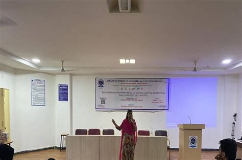 two day national workshop on ml using python lords institute of