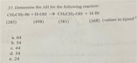 Solved Determine the ΔH for the following reaction Chegg