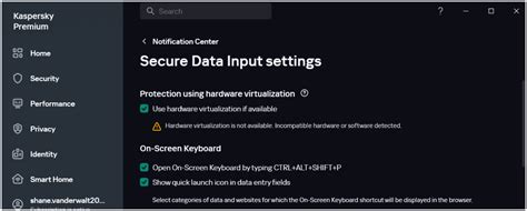 I Cant Enable Hardware Virtualization In Kaspersky Premium Kaspersky Basic Standard Plus