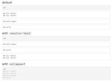 R Markdown Resultshold But For Messages Stack Overflow