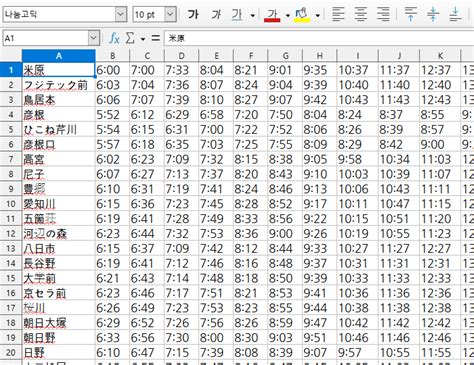 오미 철도 운행 정보 구현 시간표 만들기 Hyeon js Blog