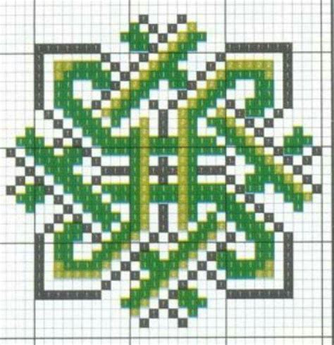 Celtic Cross Stitch Pattern With The Letter K